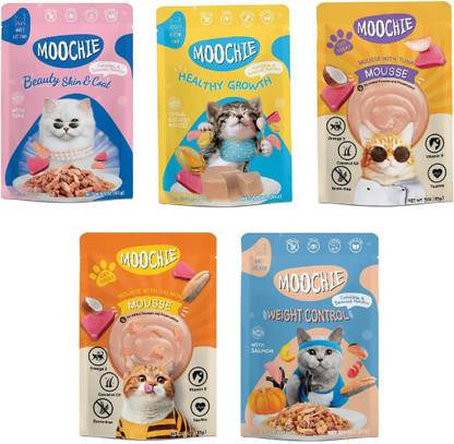 Moochie Wet Cat Food Grain-Free Gravy Cat All Flavour Mix 20 x 85 GMS ...