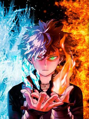 Shoto Todoroki Strongest Quirk Fan Art Poster for Wall and Home décor ...