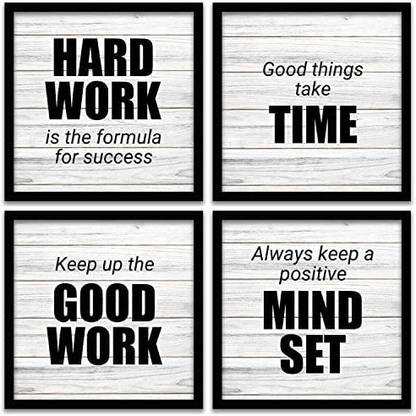 Motivational Quotes Framed Wall Painting / Written Quotes Posters With ...