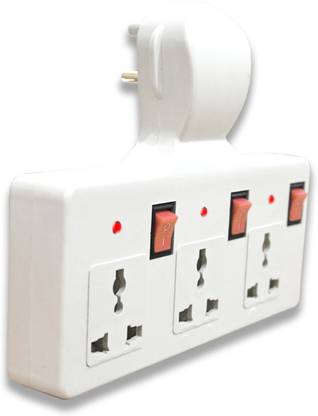 DIGWAY 3+3 Multi Socket Extension Board with Individual Switches (Beige ...
