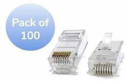 pikaboo RJ45 Connector Module Plugs | Pack of 100 Pieces, Transparent ...