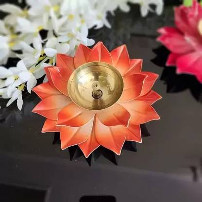 Greenele Greenele Lotus Design Brass Diya, Mandir Deepak, Akhand Jyot ...