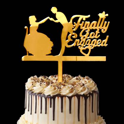 Party Decorz Finally Got Engaged Cake Topper| Engagement Cake Topper Price in India - Buy Party ...