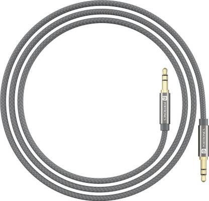 Portronics AUX Cable 2 m Konnect Aux 7 Male to Male 3.5mm Gold Plated ...