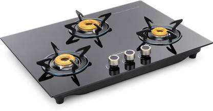 PADMINI Ebony 3B RBDT HF Borosilicate Glass Auto Gas Stove for Kitchen ...