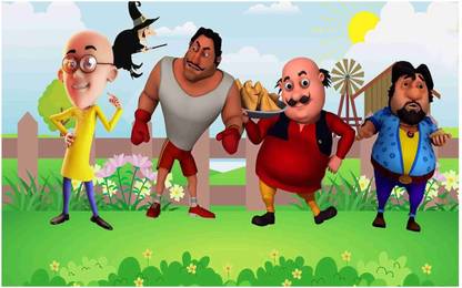 Motu Patlu Big Size Flex Poster For Room MD-4274 Photographic Paper ...