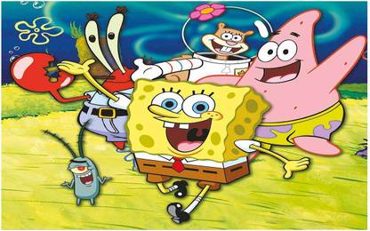 SpongeBob Big Size Flex Poster For Room MD-3872 Photographic Paper ...
