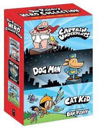 Dav Pilkey's Hero Collection (Captain Underpants #1, Dog Man #1, Cat ...