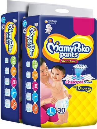 MAMY POKO PANTS Standard Diapers Combo - L - Buy 60 MAMY POKO PANTS ...