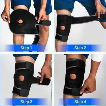 SERCUI BLACK- Knee Cap Injury Recovery with Adjustable Strapping Knee ...