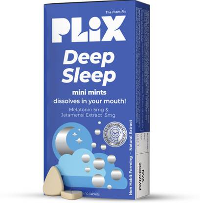 Plix Deep Sleep 5mg Melatonin Sleeping Pills, Oral Dissolving mints for ...