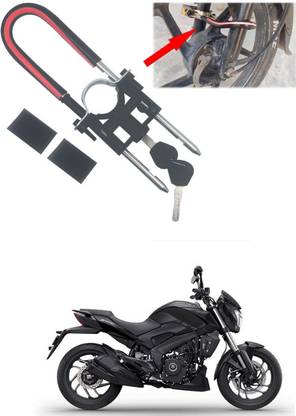 AutoGnix Computerised Wave Key Bike Front Shocker Lock Wheel Lock Bike ...