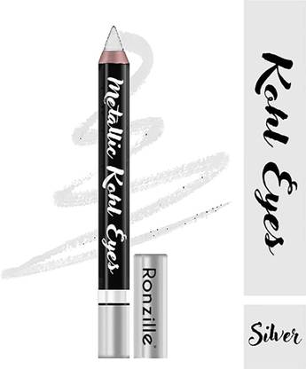 RONZILLE Metallic Kohl Eye Kajal Eyeliner Eyeshadow Pencil Silver 2.5 g ...