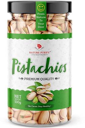 Nature Purify Californian Roasted & Salted Pistachios 500 gm Value Pack | Pista Dry Fruit ...