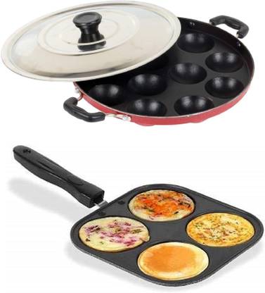 RBGIIT 3 Layer Coated Appam Pongal Paniyaram Gota Idli Pan & Uttpama ...