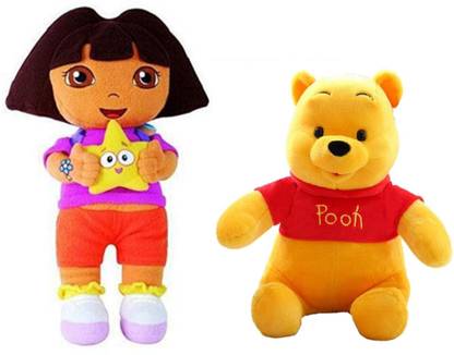 Toys Shop Cute & Attractive Stuffed Toy, Dora Doll|Pooh (Multicolor ...