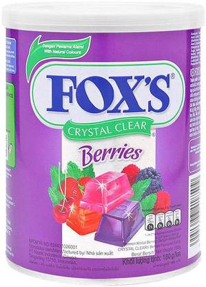 NESTLE Crystal Clear Mix Berries Flavoured Candy Tin Pack of 4 Jar, 4 x ...