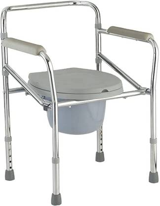VMS Careline CLASSIC Foldable Commode Long Bucket and Splash Guard ...