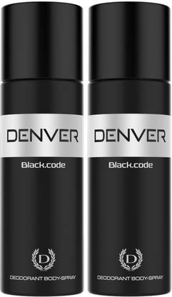DENVER Black Code 200 Ml Combo Deodorant Spray - For Men - Price in ...