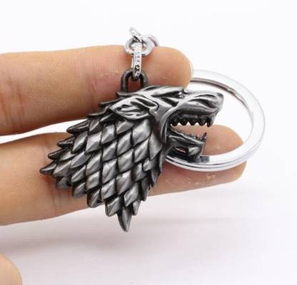 Blue Aura Game of Thrones House Stark Head 3D Key Chain (Silver Key ...