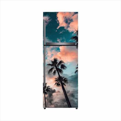 ADVAIT DESIGNS 60 cm dark tree and sky abstract effect fridge wallpaper ...