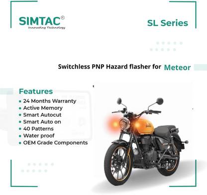 SIMTAC Front, Rear Flasher Indicator Light for Royal Enfield Meteor 350 ...