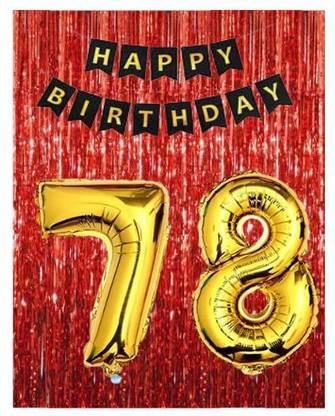 Flipkart.com | METROL Solid Number 78 Black Printed Happy Birthday ...