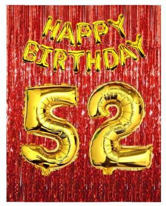 Flipkart.com | METROL Solid Number 52 Happy Birthday Fringe Shiny ...