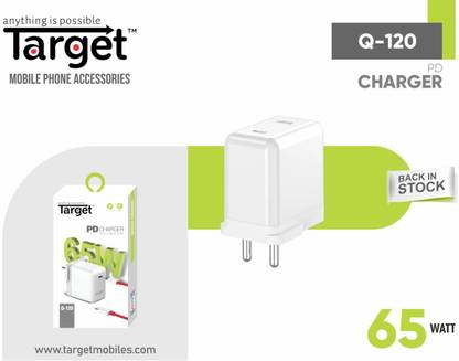 Target Mobile q-120 65w pd charger Charger with Detachable Cable ...