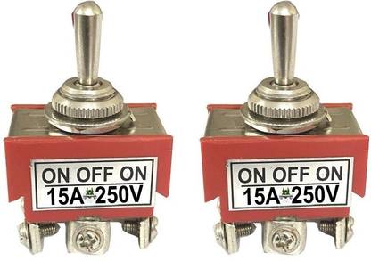 CyberSupreme Heavy Duty Rocker PC Handle 6 Terminal 3 Position Toggle ...