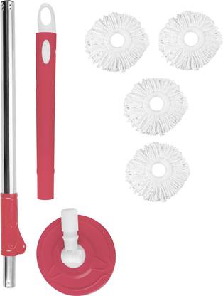 WDS ®360 Degree Spin Mop Stick Expandable Stainless Steel Rod With 4 ...