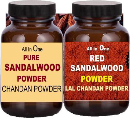 Badalteyalfaaz Lal Chandan Powder + Chandan Powder Combo Made with Pure ...