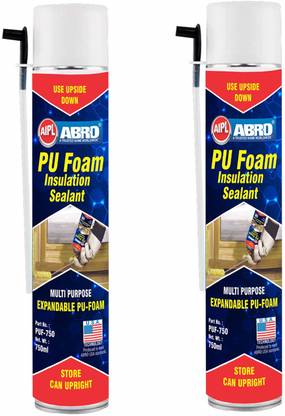 ABRO PU Foam -750 Multipurpose Expandable PU Foam Insulation Sealant(750ml) (Pack 2) Crack ...