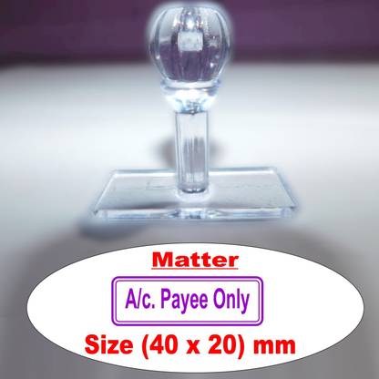 SULAGNA ZONE A/c. Payee Only HANDLE RUBBER STAMP Price in India - Buy ...