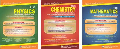 Jeevith 1st PUC - PHYSICS. CHEMISTRY. MATHEMATICS- Set Of 3 Books ...