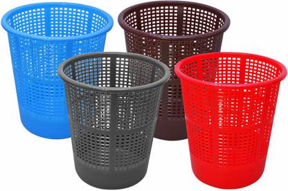 Wonder Plastic Prime Jali 222 Open Dustbin, Set of 4 Pc, 7 Ltr, Blue ...