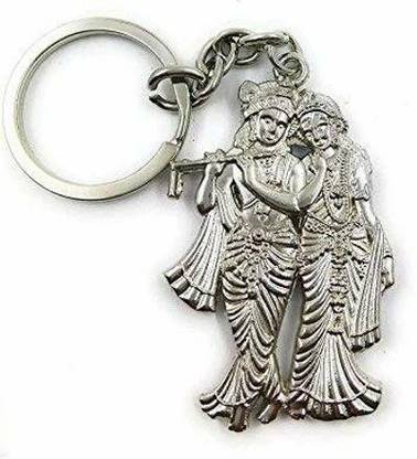 IMPECT.E Metal Lord Radha Krishna with Flute Dual Side Keychain Key ...