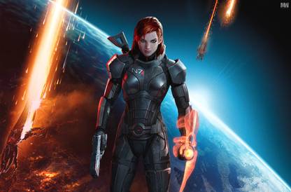 Mass Effect Legendary Edition Commander Shepard Poster 18 x 12 inch 300 ...