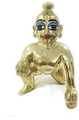 vrindavan shopi Brass Attractive Laddu Gopal Bal Gopal Kanha Ji 400gm ...