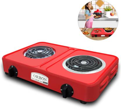 Orbon Double 1000 Watt + 2000 Watt Electric G Coil Cooking Stove ...