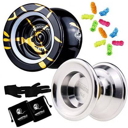 MAGICYOYO Professional Unresponsive Yoyo N11 Black Golden & N6 Silver ...