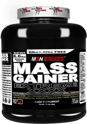 MUSCLE SIZE EXTREME MASS GAINER MUSCLE GAINE HIGH PROTEIN FORMULA LEAN ...