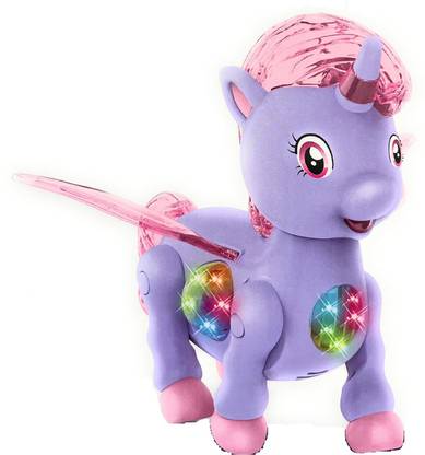 valuableplus Unicorn 3D Lighting and Music Simulation Walking Electric ...