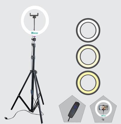flying india 10 inch ring light tripod with mobile holder for video ...