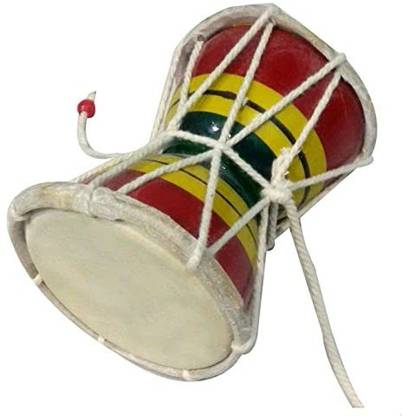 MIKEL ENTERPRISES Wooden Damroo for Kids Indian Musical Instrument ...
