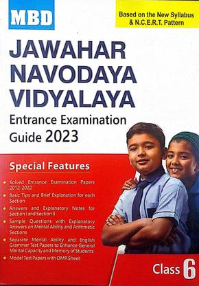MBD Class 6 Jawahar Navodaya Vidalaya Entrance Examination Guide 2023 ...