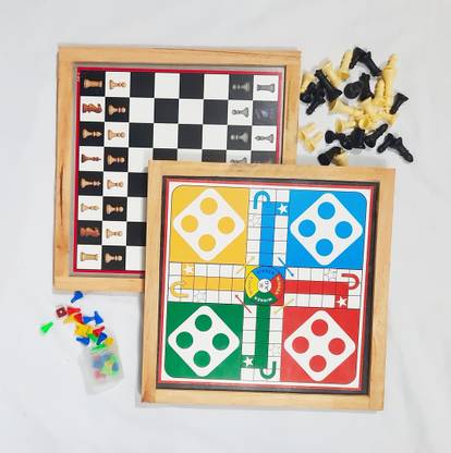 AQUILA Wooden Frame Ludo + Chessmbo Strategy & War Games Board Game ...