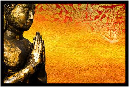 Lord Buddha Religious Multicolor Wall Decor Poster (PVC Vinyl 18x12) 3D ...