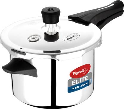 Pigeon Elite Shine Triply 4 L Induction Bottom Pressure Cooker Price in ...