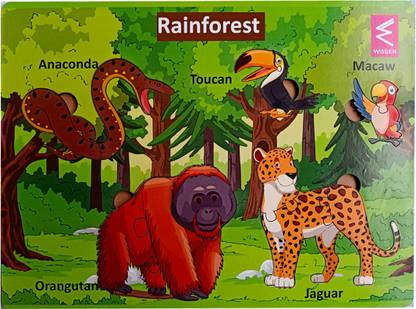WISSEN Rainforest habitat Learning Puzzle board game Price in India ...